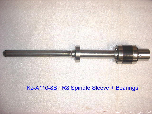 K2-A110-8B Spindle Sleeve R8 + Bearings – Atrump Machinery, Inc